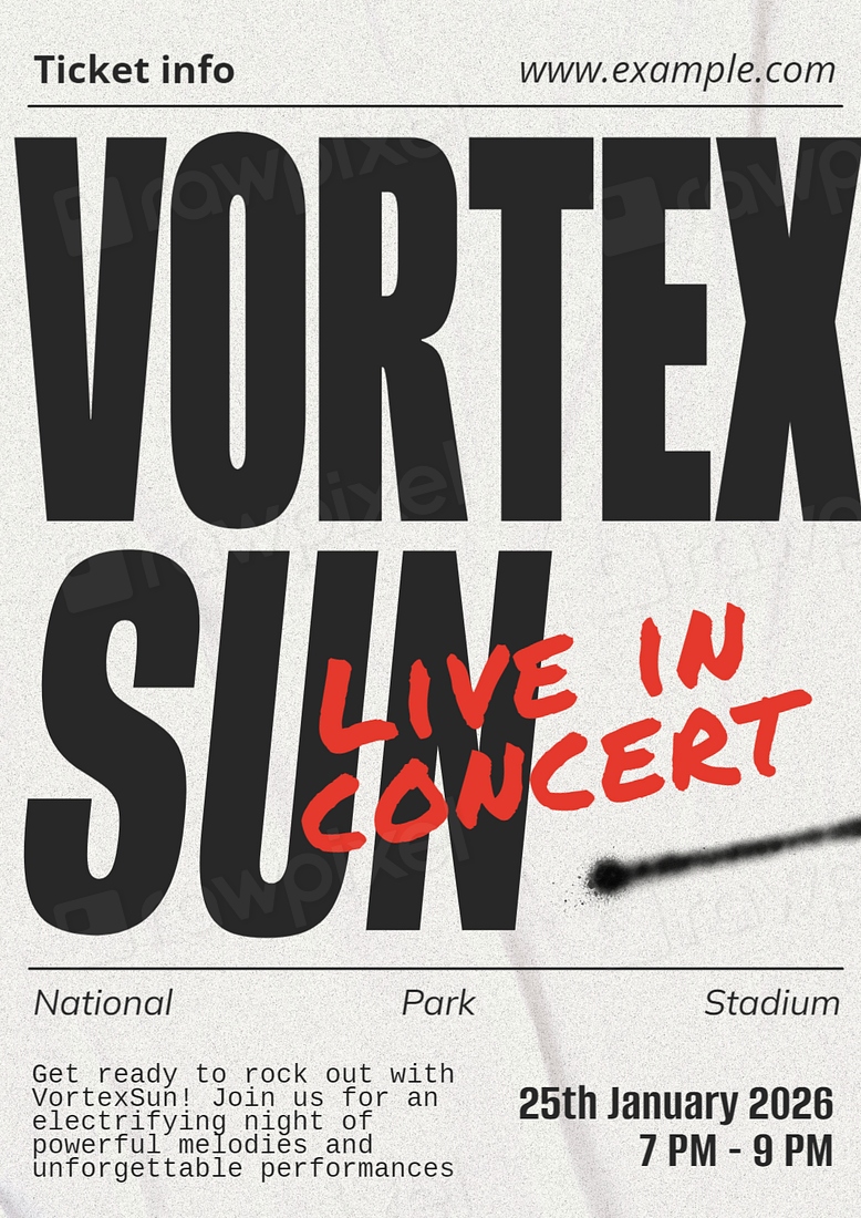 Live concert poster template | Premium Editable Template - rawpixel