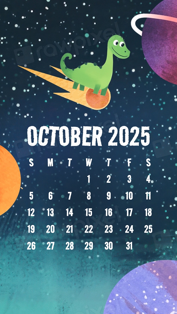 October 2025 calendar mobile wallpaper | Premium Editable Template ...