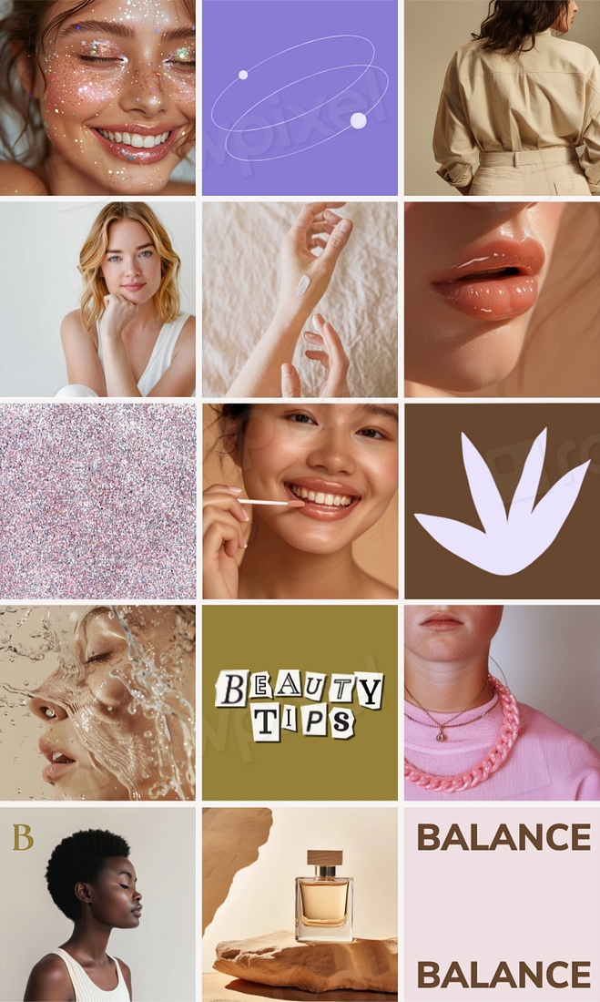 Aesthetic photo collage 15 frames, | Premium Photo Collage Maker - rawpixel