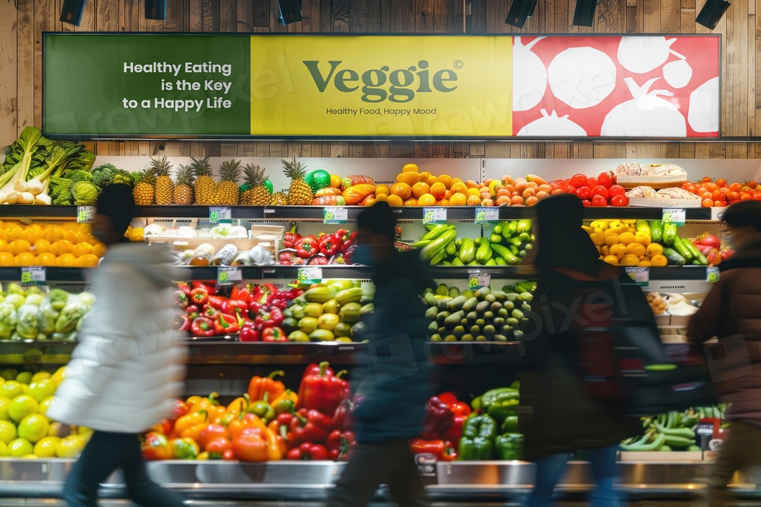 Grocery store sign mockup, editable | Premium Mockup Generator - rawpixel