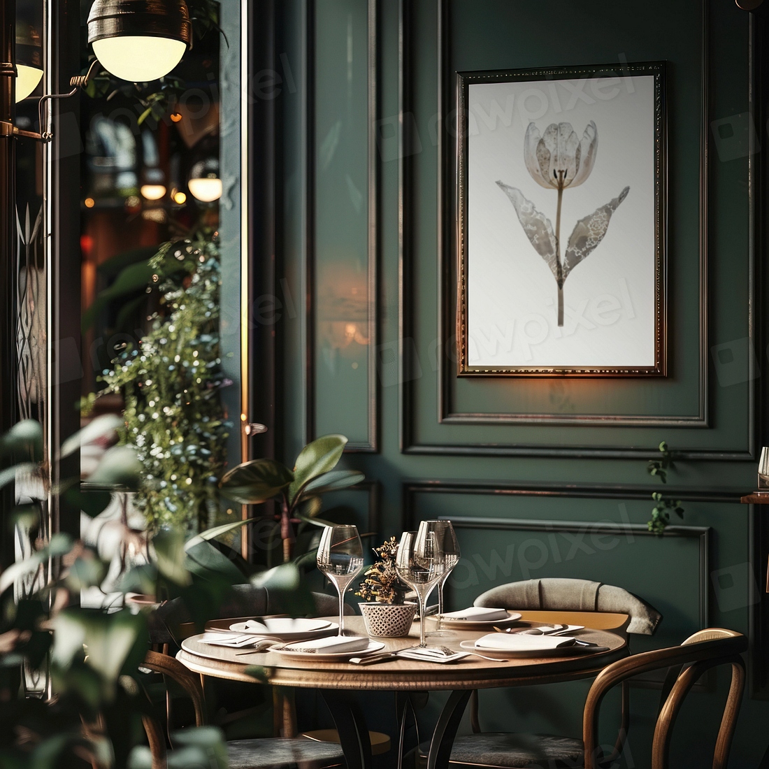 Editable restaurant photo frame mockup | Premium Mockup Generator ...