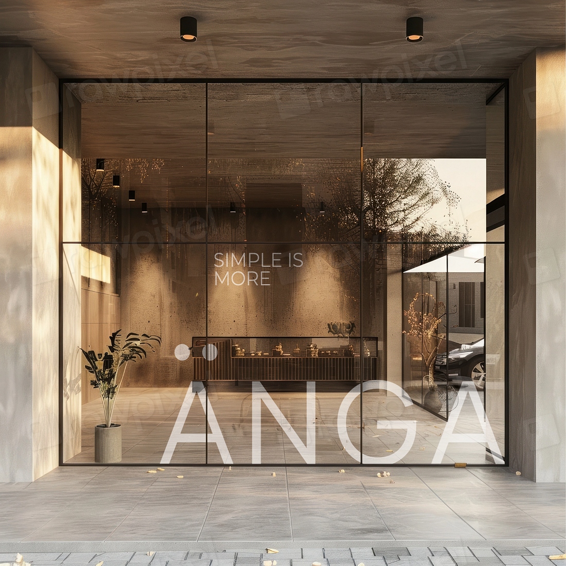 Editable storefront window mockup | Premium Mockup Generator - rawpixel