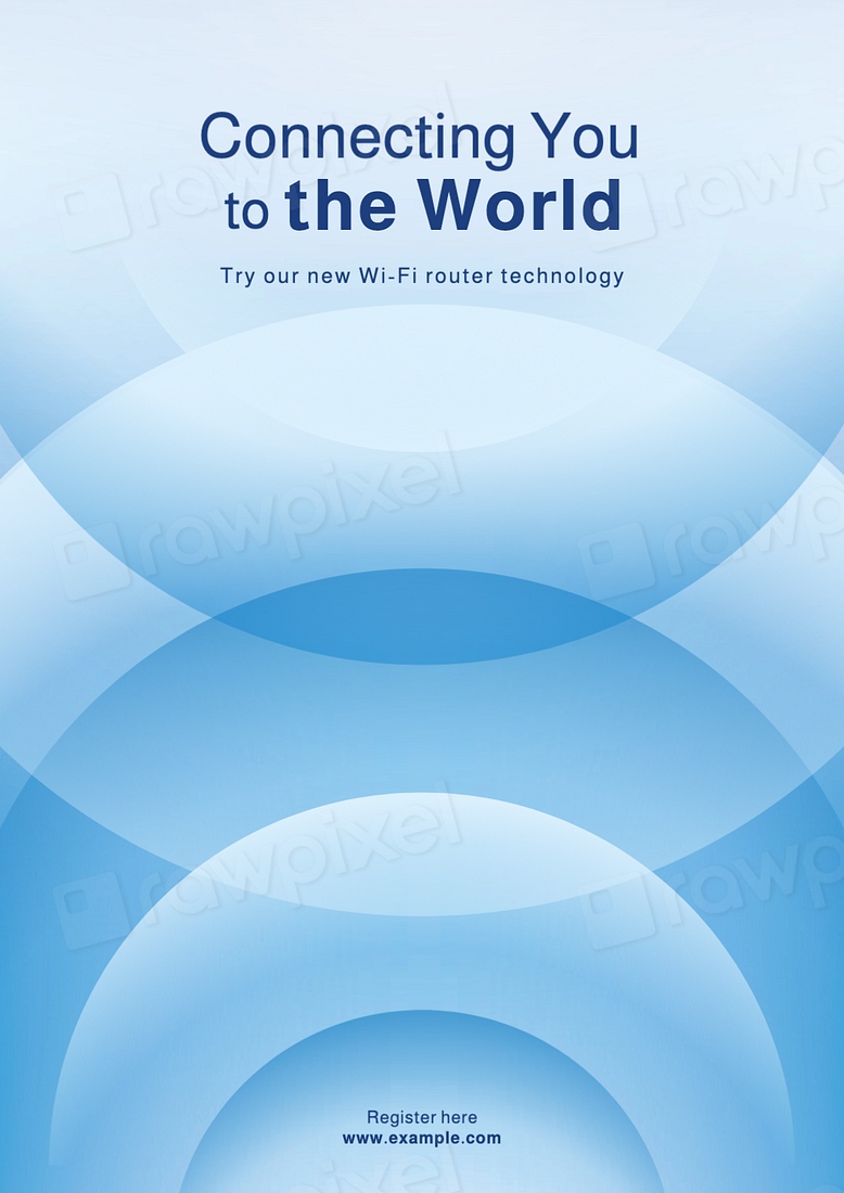 Wifi technology wireless poster template, | Free Editable Template ...