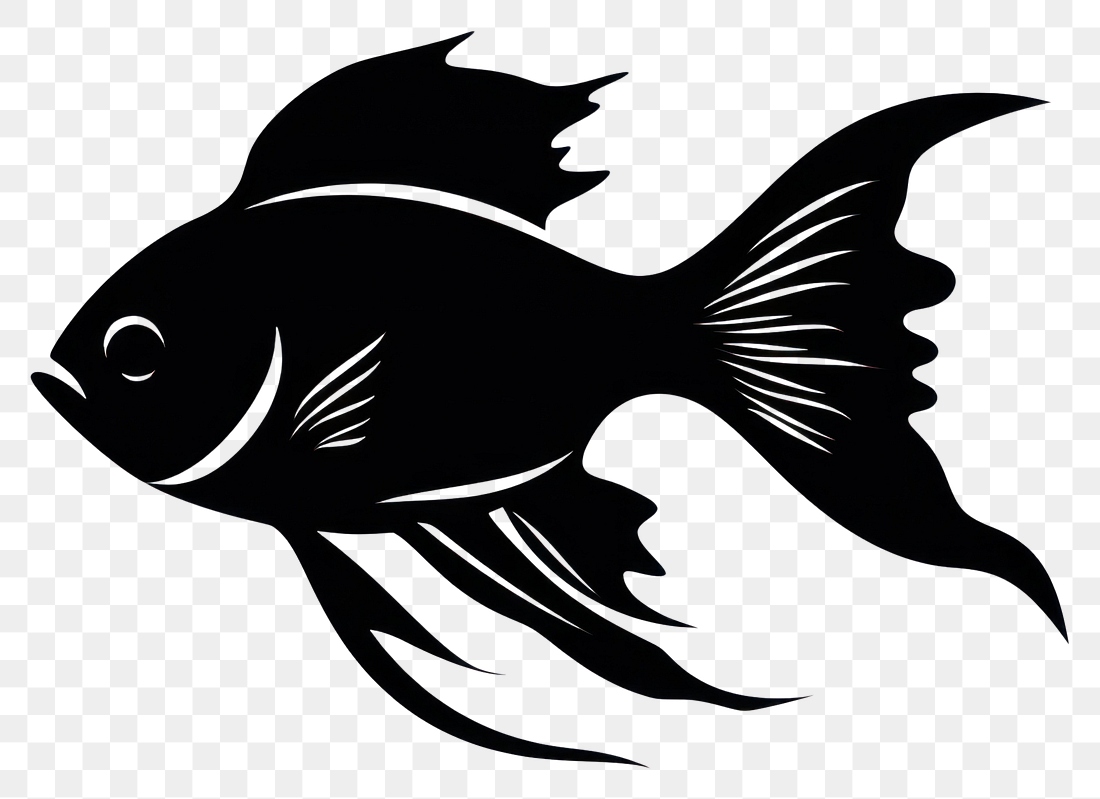 PNG Fish silhouette stencil animal | Free PNG - rawpixel