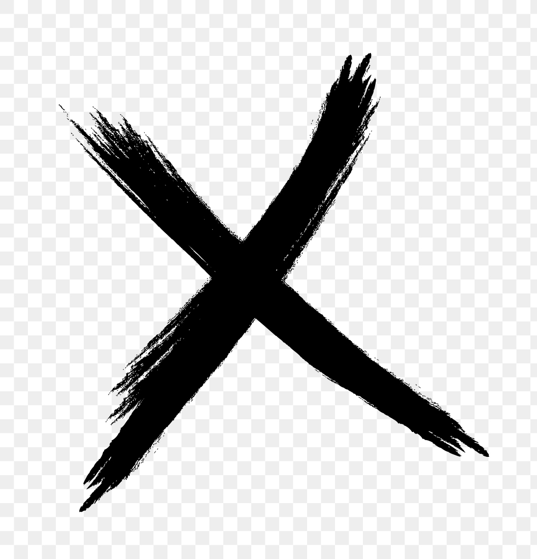 Black wrong mark png brush | Premium PNG - rawpixel