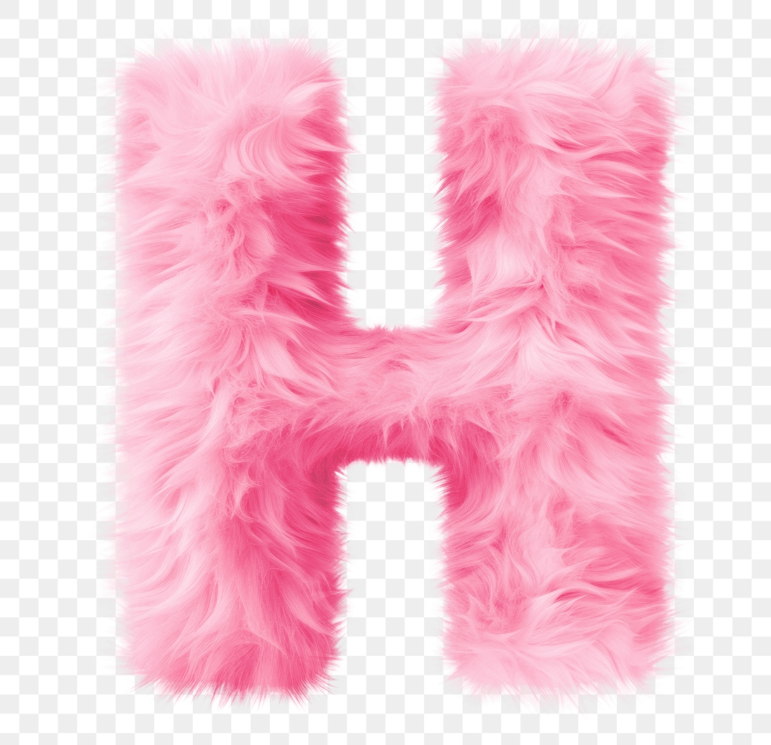 PNG Fur letter H pink | Premium PNG - rawpixel