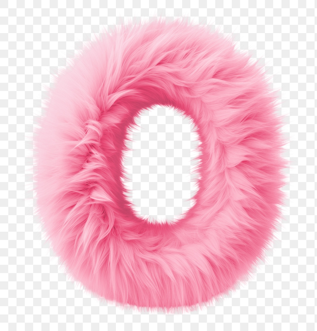PNG Fur letter O pink | Premium PNG - rawpixel