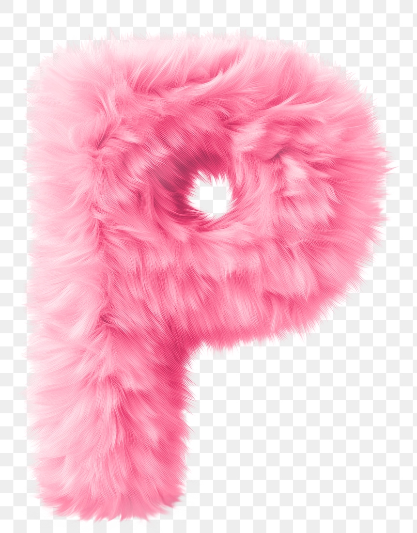 PNG Fur letter P pink | Premium PNG - rawpixel