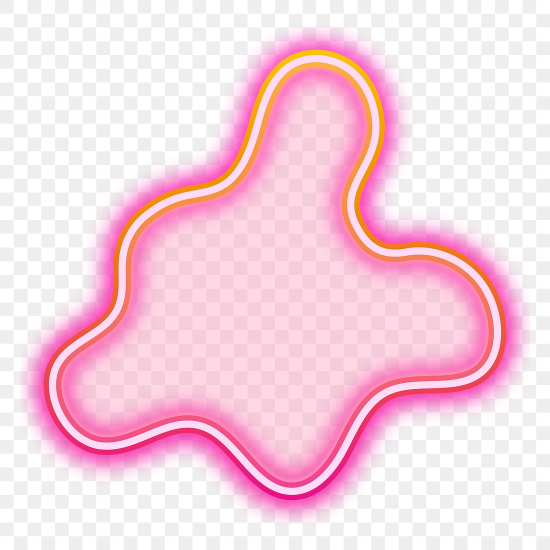 Pink blob shape png neon | Premium PNG - rawpixel