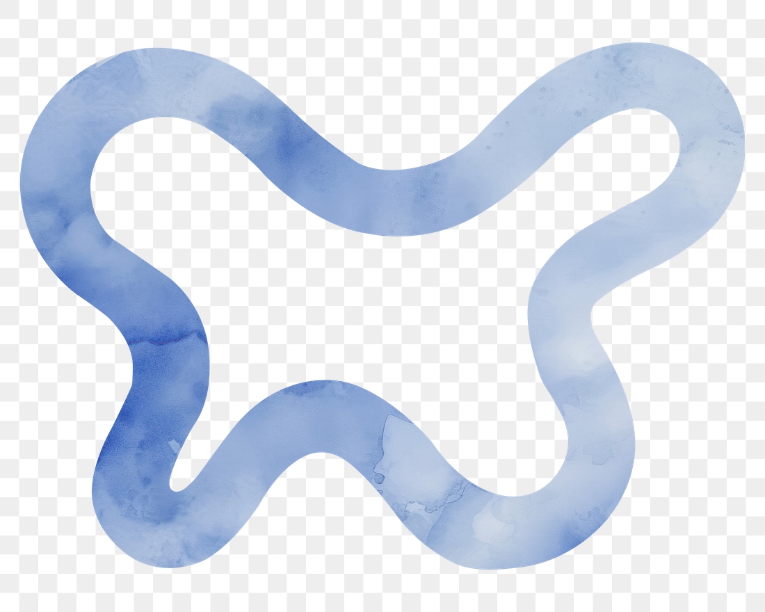 Abstract blue shape png watercolor | Free PNG - rawpixel