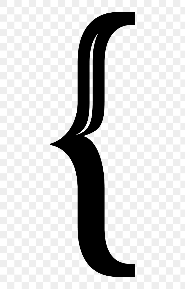 Curly bracket sign png abstract | Free PNG - rawpixel