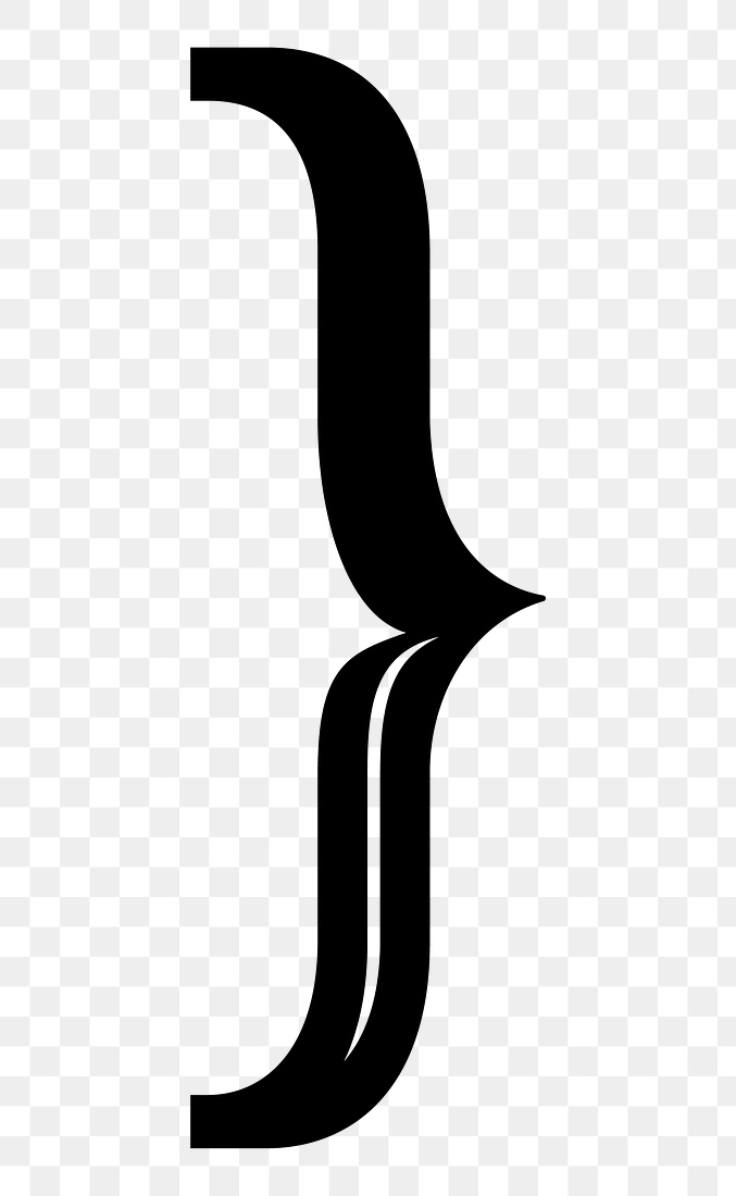 Curly bracket sign png abstract | Free PNG - rawpixel