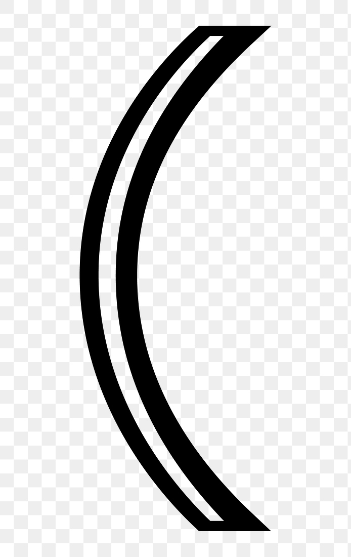 Parentheses sign png abstract shape, | Free PNG - rawpixel