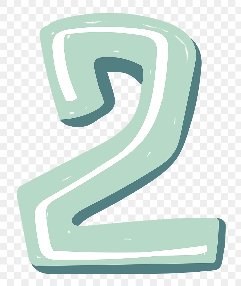 PNG Number 2 hand drawn | Premium PNG - rawpixel