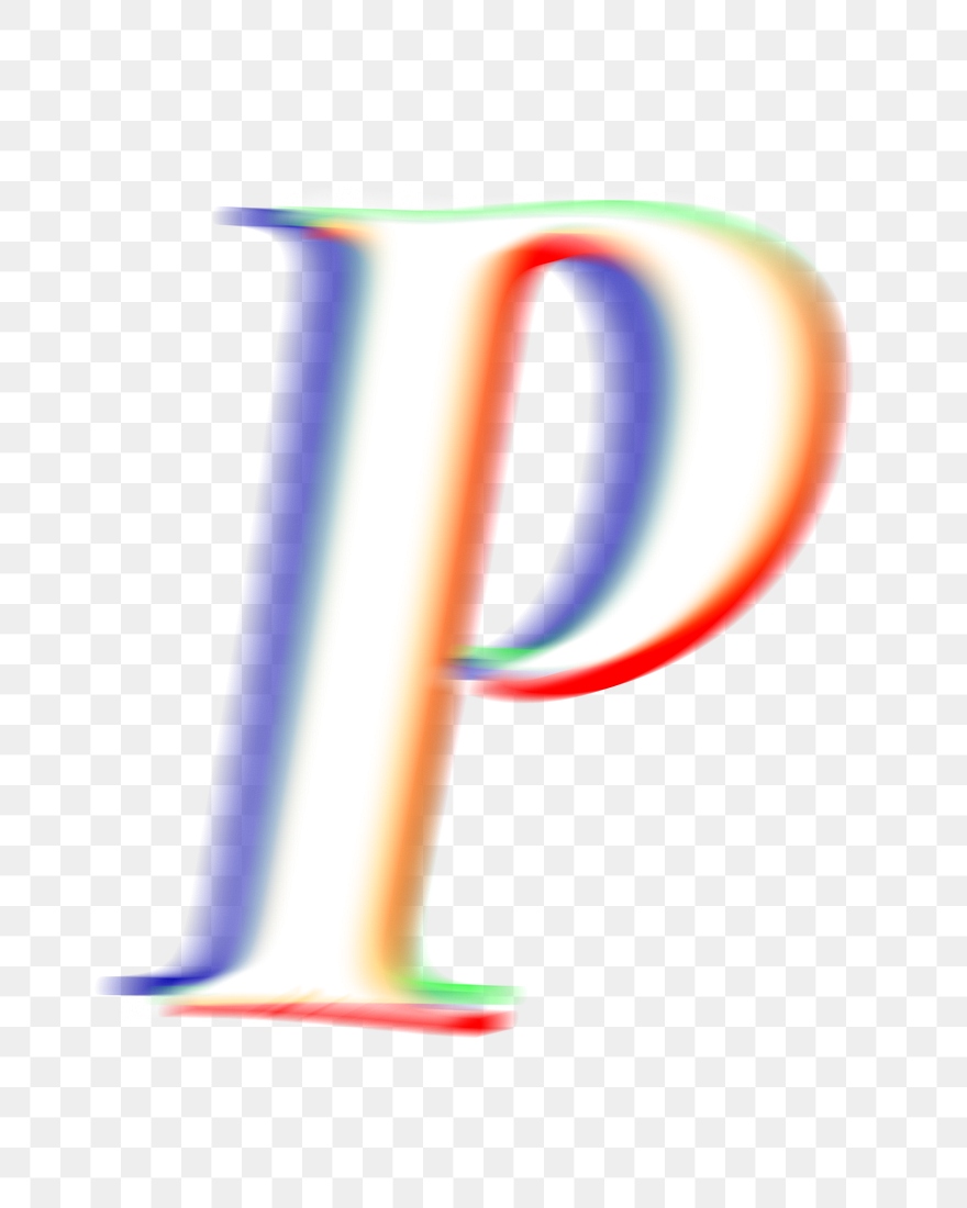 Letter P png offset color | Free PNG - rawpixel
