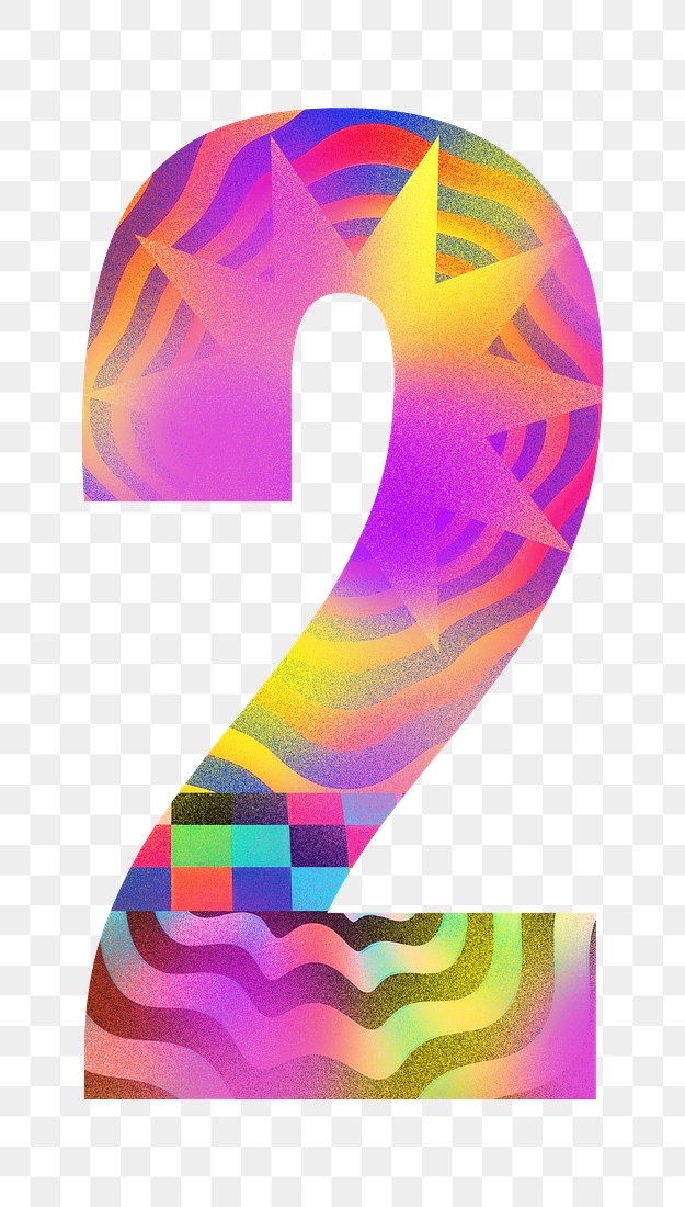 Number 2 png funky abstract | Free PNG - rawpixel