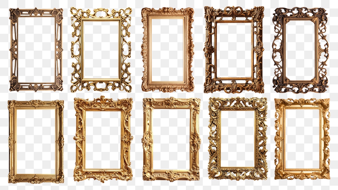 Luxury frame png cut set | Premium PNG - rawpixel