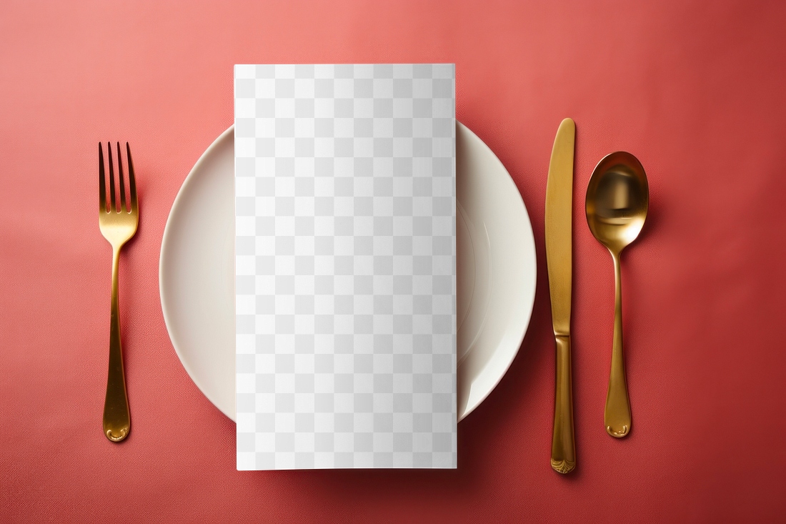 Menu card png mockup, transparent | Free PNG - rawpixel