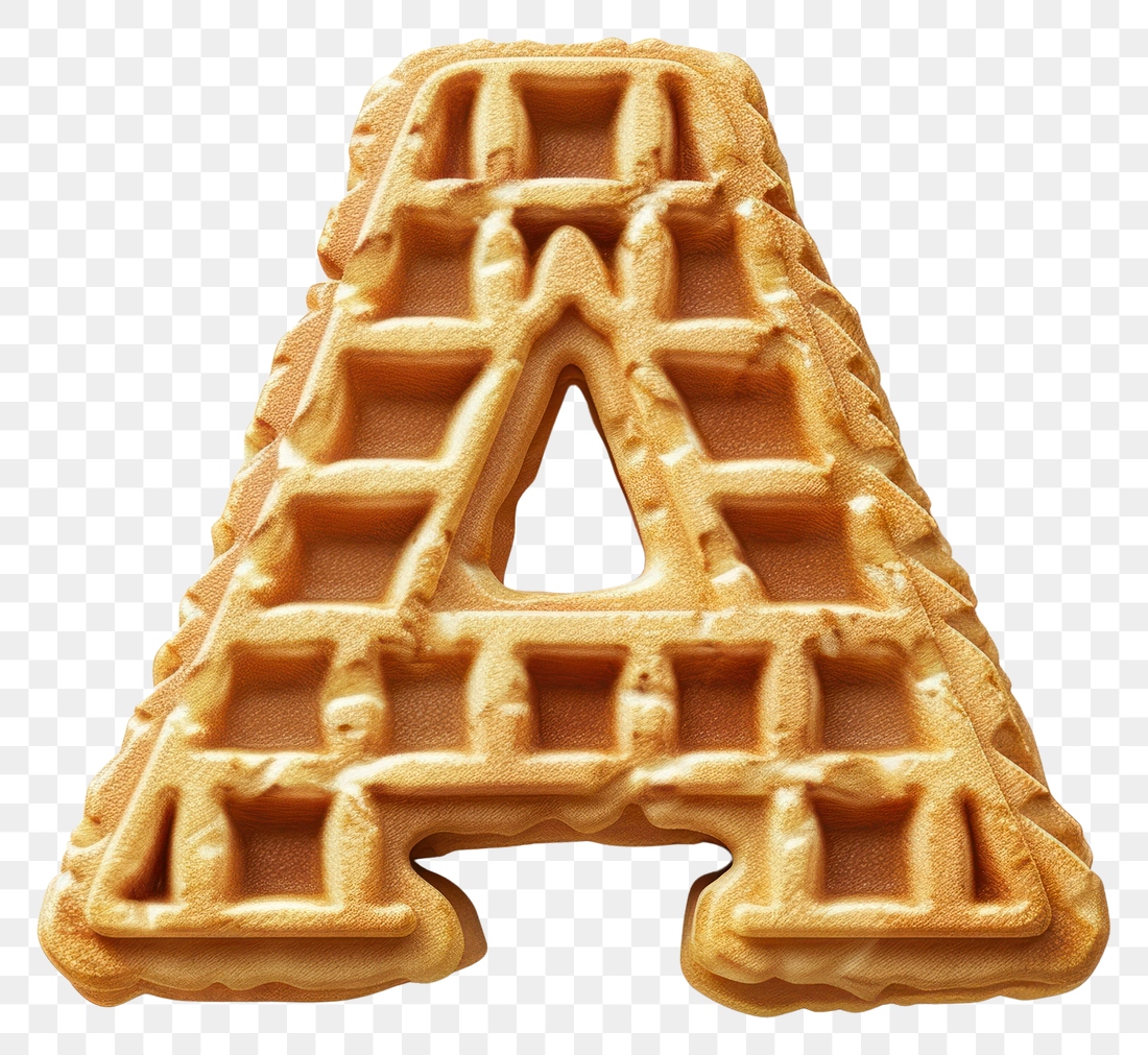 PNG Letter waffle confectionery sweets. | Free PNG - rawpixel