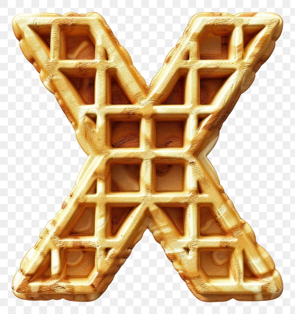 PNG Letter X waffle symbol | Free PNG - rawpixel
