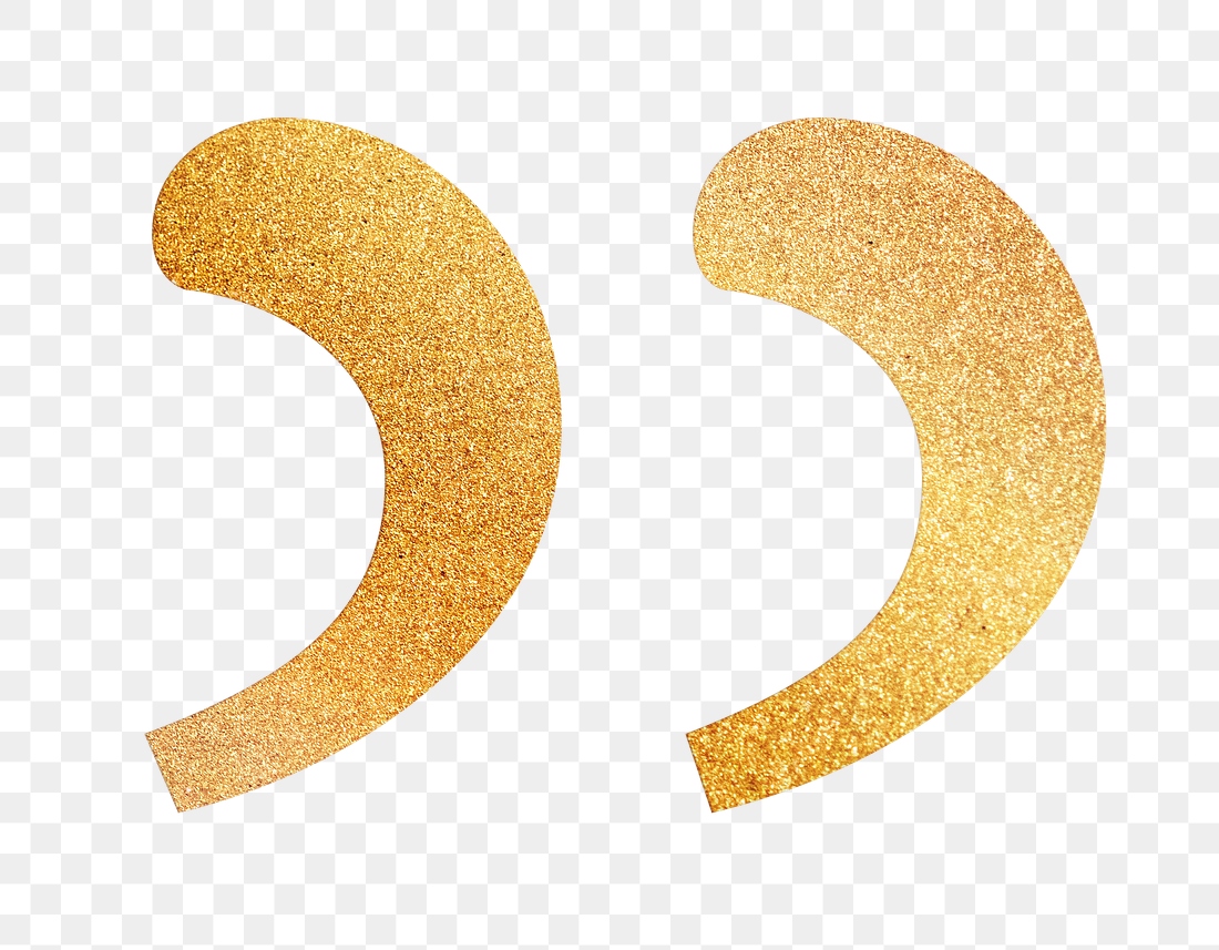 Quotation mark sign png gold | Free PNG - rawpixel