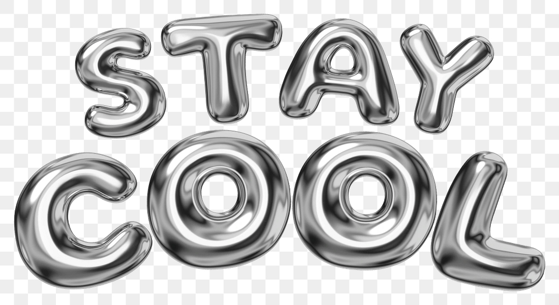 Stay cool word sticker png | Free PNG - rawpixel