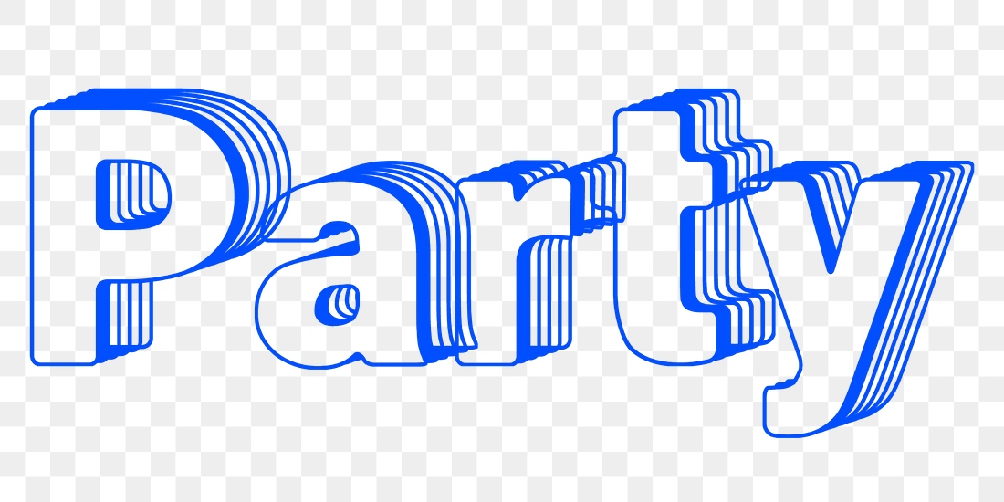 Party word png level font, | Free PNG - rawpixel