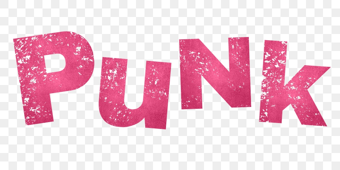 Punk word png pink distressed | Premium PNG - rawpixel