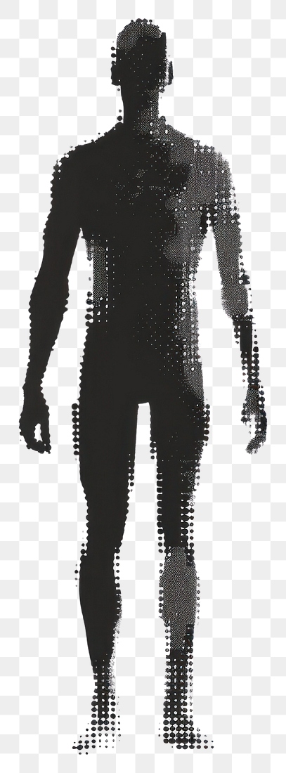 PNG Abstract silhouette pixelated human | Premium PNG - rawpixel
