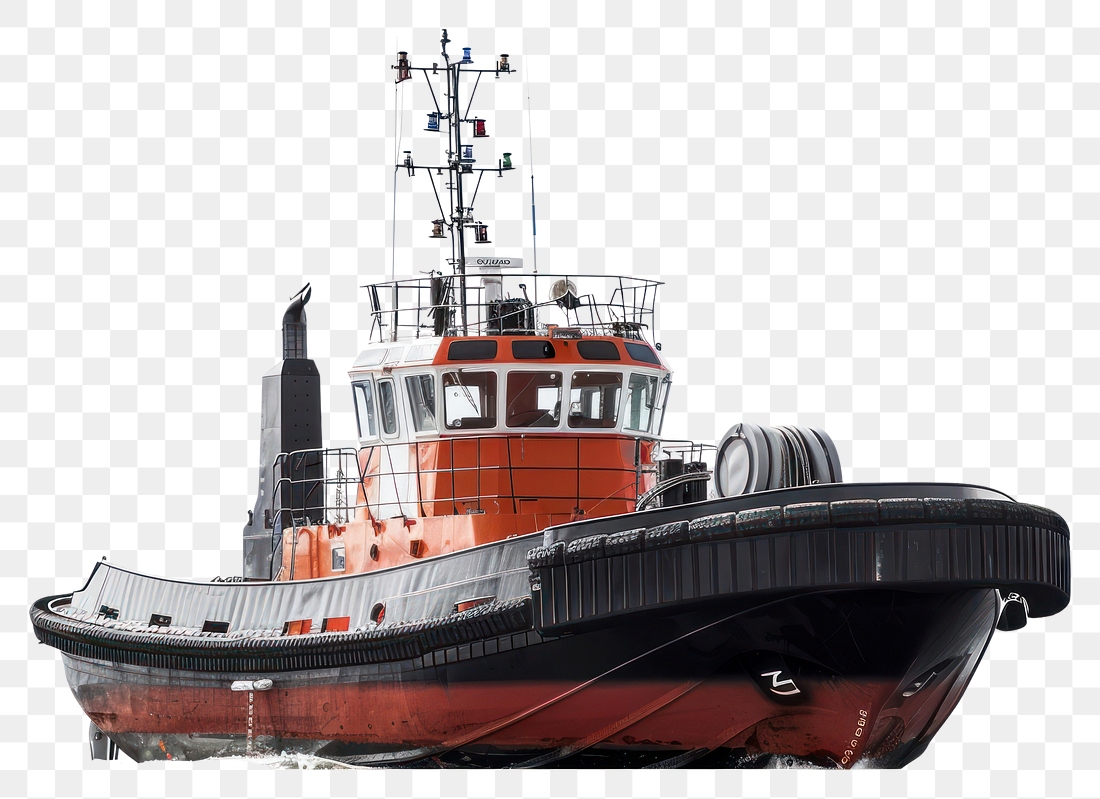 PNG Powerful tugboat white background | Free PNG - rawpixel
