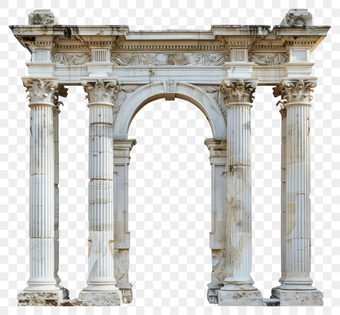 Ancient marble archway structure | Free PNG - rawpixel