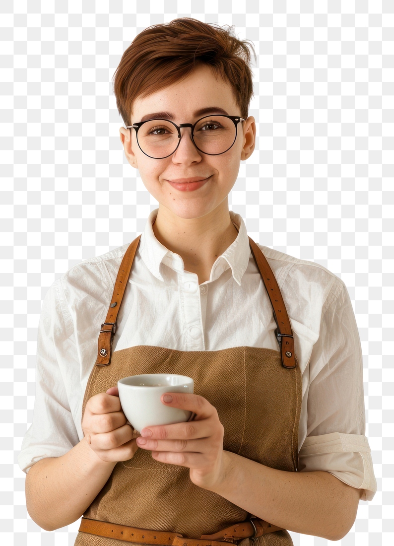 PNG Barista holding coffee cup | Free PNG - rawpixel