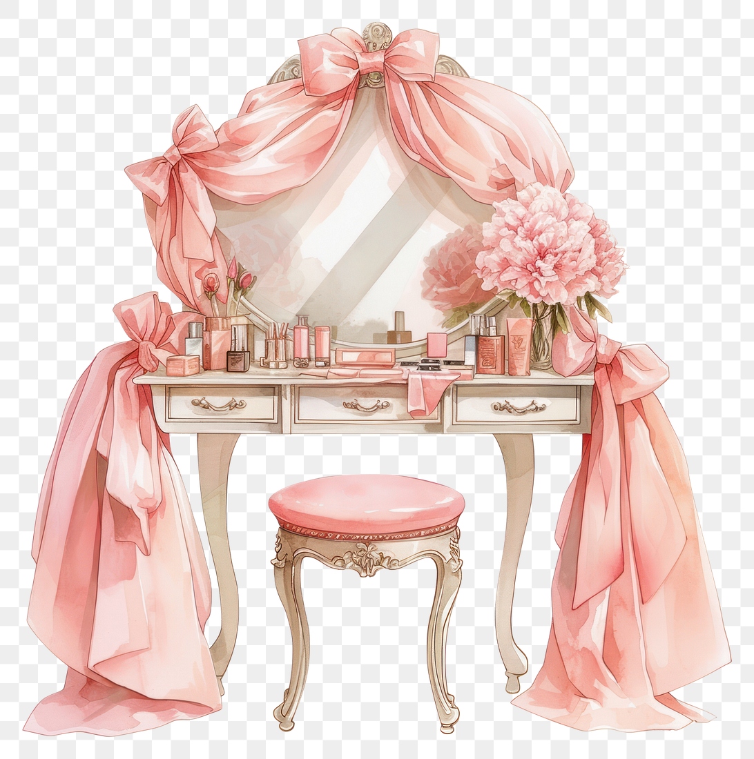PNG Elegant vanity pink decor | Premium PNG - rawpixel
