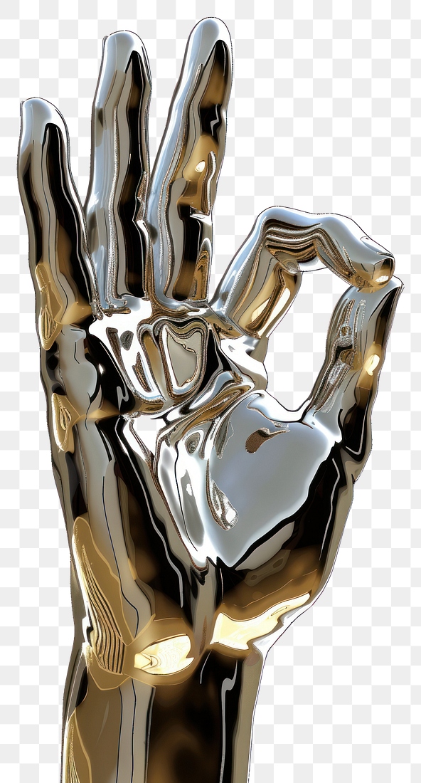 PNG Metallic hand gesture art | Free PNG - rawpixel