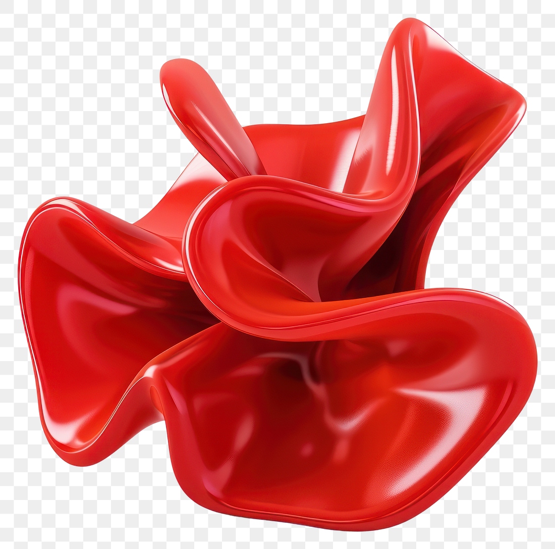 PNG Abstract red glossy sculpture | Premium PNG - rawpixel