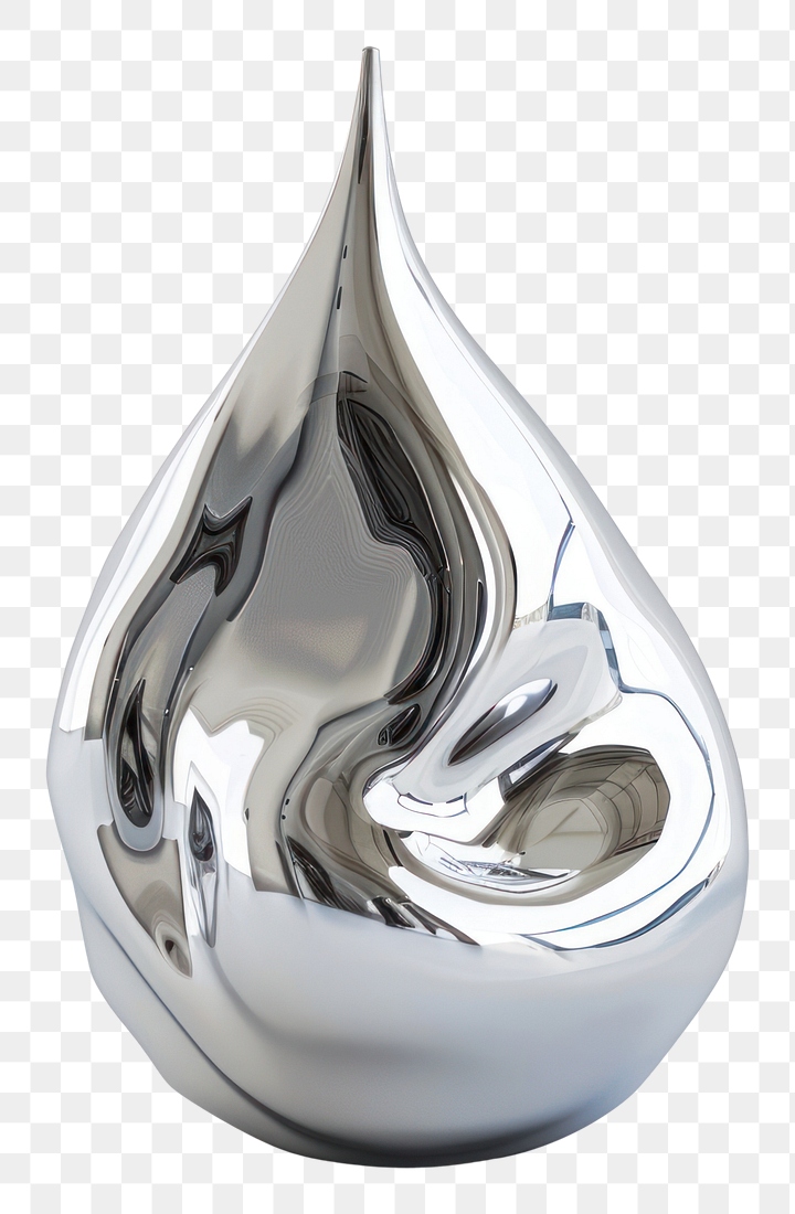PNG Abstract metallic liquid droplet | Premium PNG - rawpixel