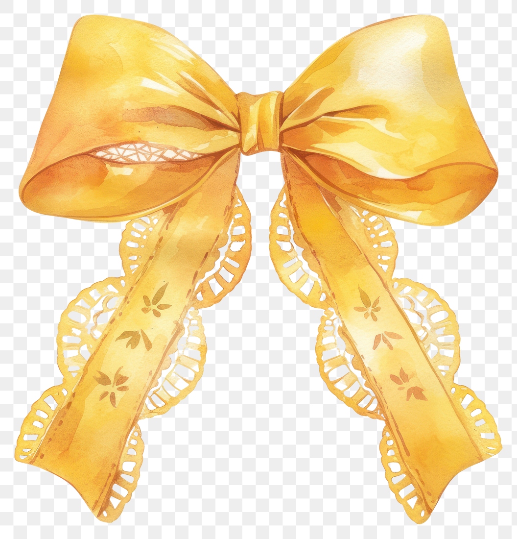 PNG Elegant yellow lace ribbon | Free PNG - rawpixel