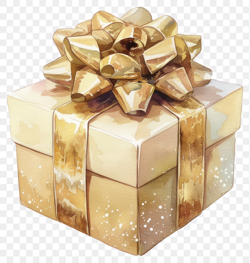 PNG Elegant golden gift box | Premium PNG - rawpixel