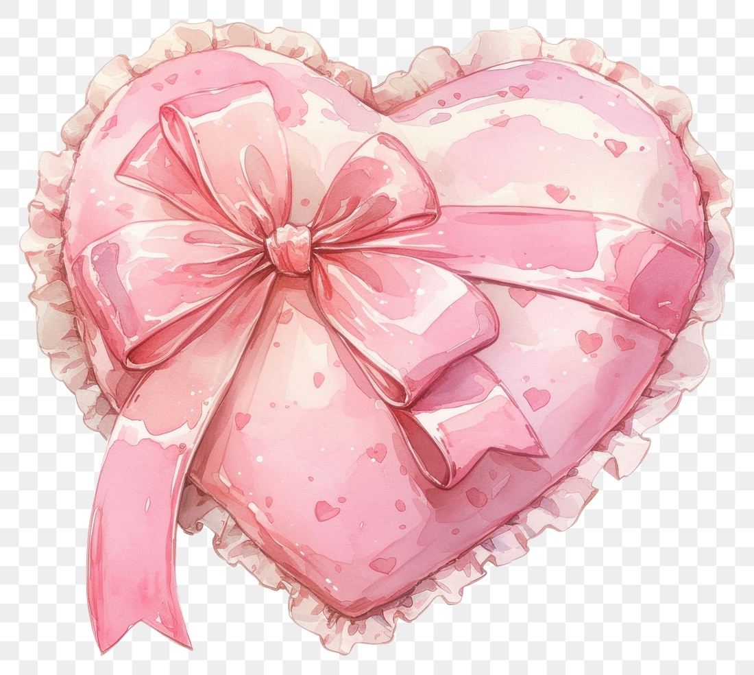 PNG Heart-shaped pink gift illustration | Premium PNG - rawpixel