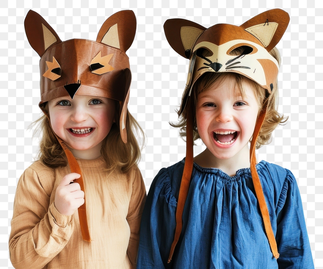 PNG Children wearing animal masks | Free PNG - rawpixel