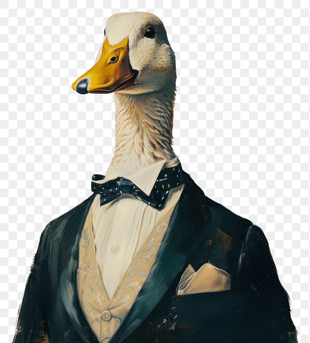 PNG Duck formal attire illustration | Premium PNG - rawpixel