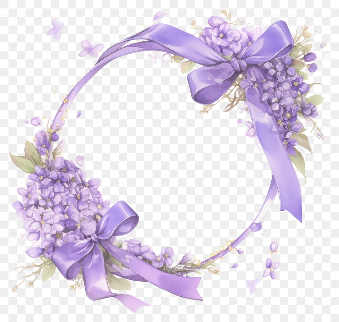 PNG Purple ribbon frame art | Free PNG - rawpixel
