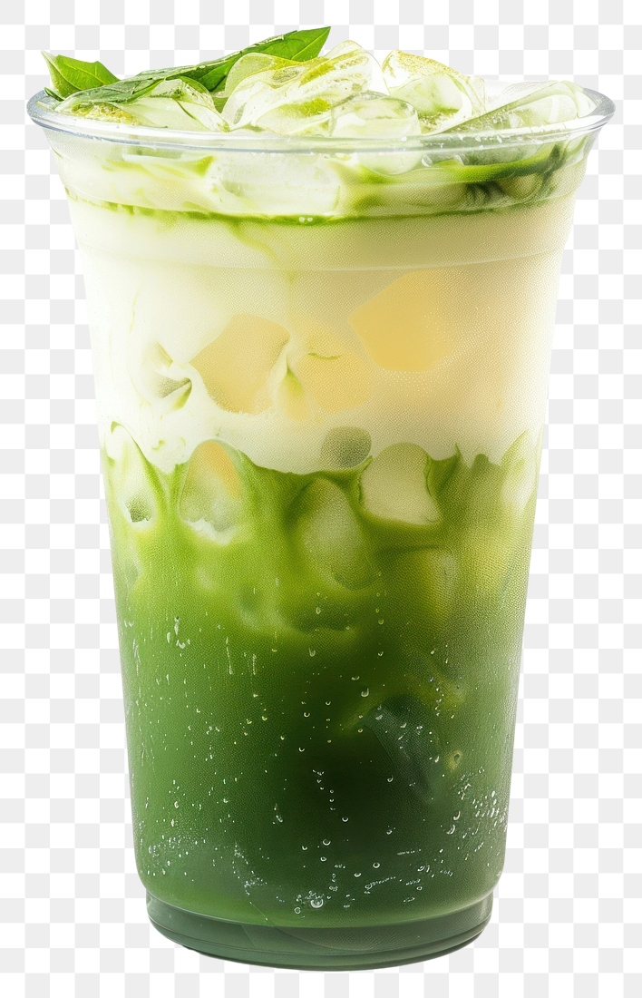 Refreshing iced matcha latte | Premium PNG - rawpixel