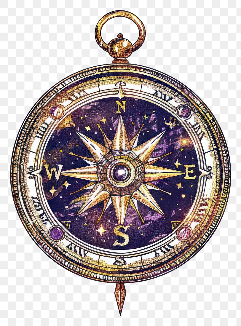 PNG Vintage compass starry background | Premium PNG - rawpixel