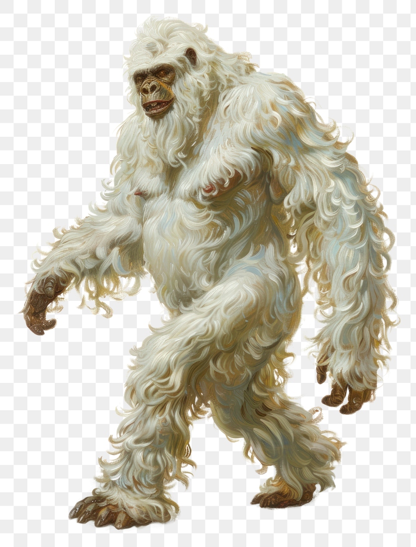 PNG White yeti walking snowy | Premium PNG - rawpixel