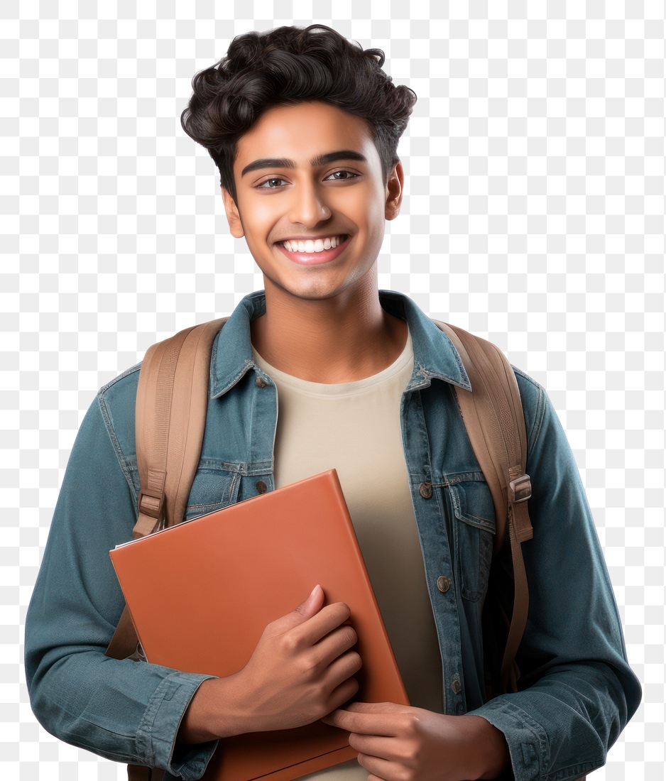 PNG Smiling student holding notebook | Premium PNG - rawpixel