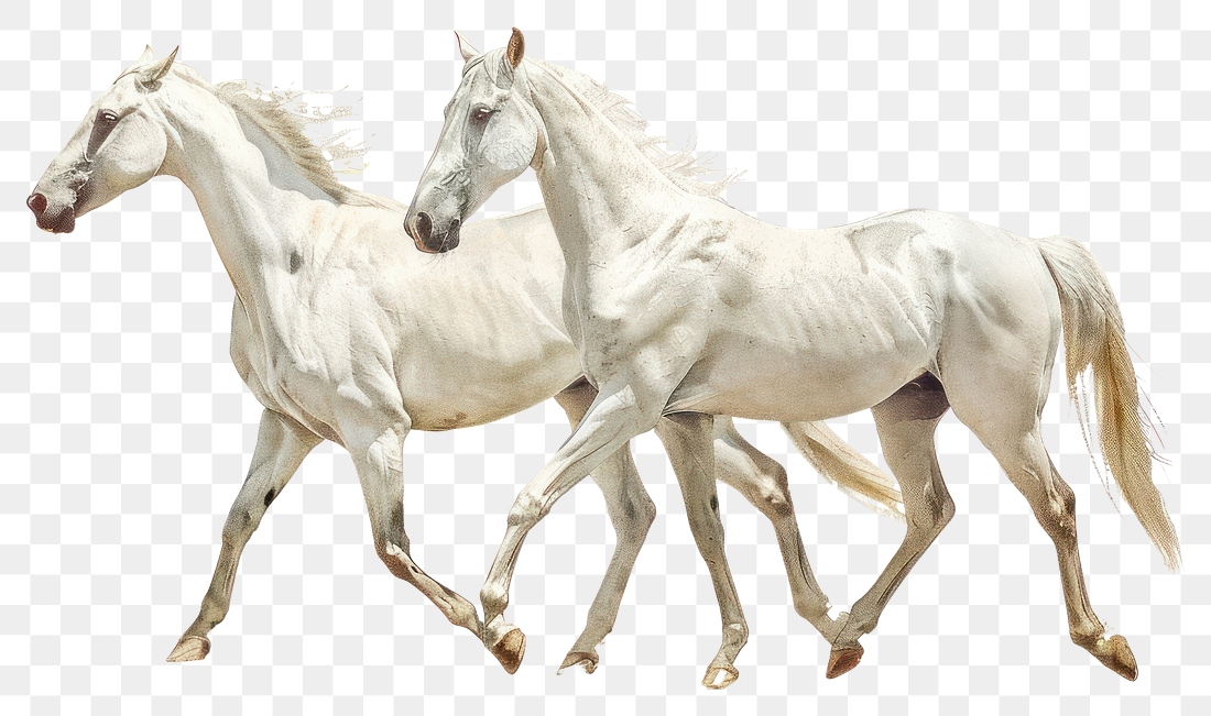 PNG Couple horse horses illustration | Premium PNG - rawpixel