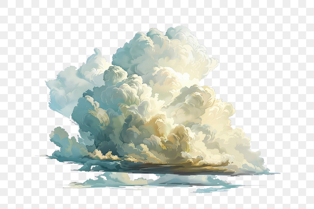 PNG Cloud painting art illustration. | Free PNG Illustration - rawpixel