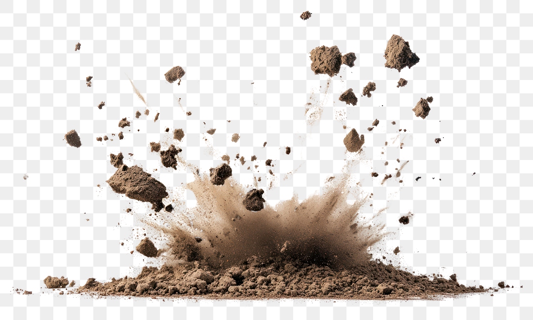 PNG Exploding dirt clumps air | Premium PNG - rawpixel