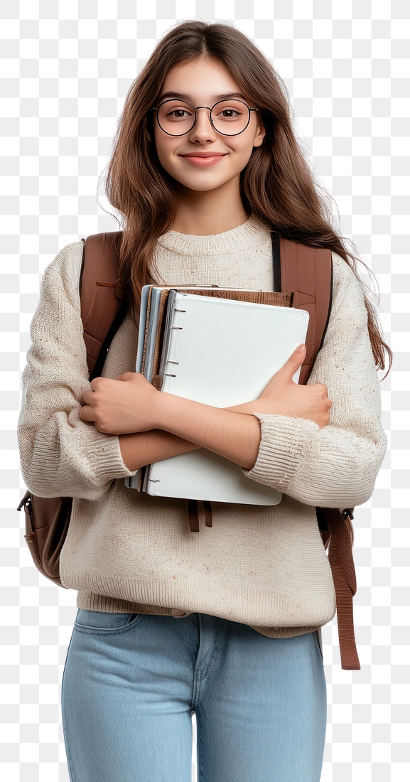 PNG Young girl student happy | Free PNG - rawpixel